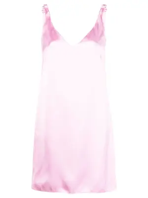 N°21 Ruched Straps V-neck Dress - Pink