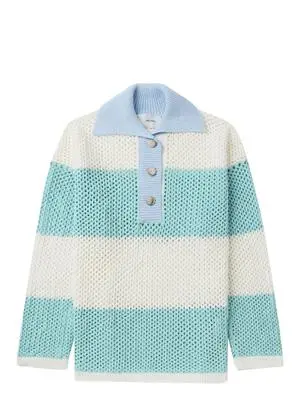 HALFBOY Three-tone Cotton Polo Collar - Neutrals