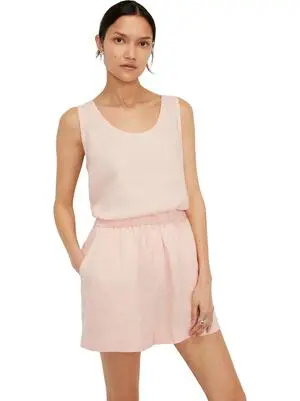 Everlane Linen Scoop-Neck Tank Petal Pink