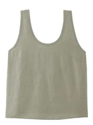 Everlane Linen Scoop-Neck Tank Sage Green