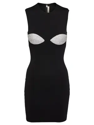 CHRISTOPHER KANE Crystal-embellished Minidress - Black