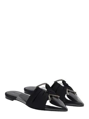 NENSI DOJAKA Crystal-embellished Slippers - Black