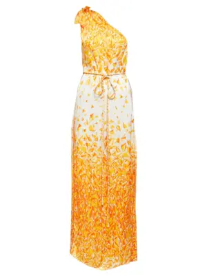 Poupette St Barth Isabelle One-shoulder Maxi Dress - Orange