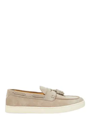 Brunello Cucinelli Suede Loafers - Beige