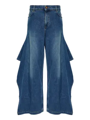 Burberry High-rise Wide-leg Jeans - Blue