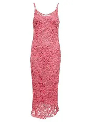 TOM FORD Openwork Knit Maxi Dress - Pink