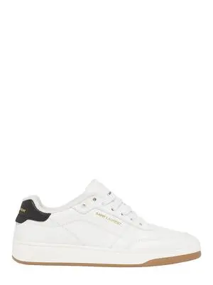 Saint Laurent Sl61 Leather Low-top Sneakers - Bianco
