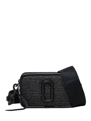 Marc Jacobs Straw Snapshot Camera Bag - Black