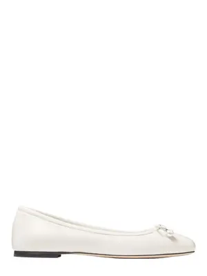 JIMMY CHOO Elme Ballerina Shoes White