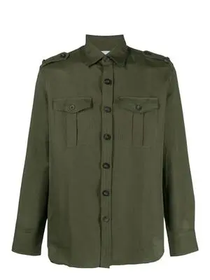 PT TORINO Long-sleeve Buttoned Shirt - Green