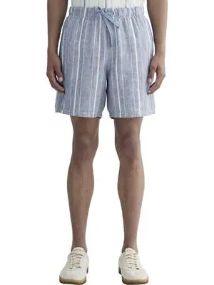 Everlane Linen Easy Short - Dutch Blue/bone