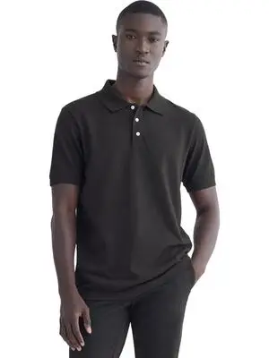 Everlane Pique Polo Tshirt - Black