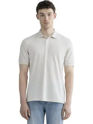 Everlane Pique Polo Tshirt - Heathered Oat