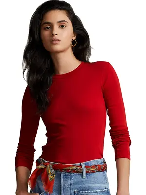 Ralph Lauren Slim Fit Cotton Long-Sleeve Tee Rl2000 Red