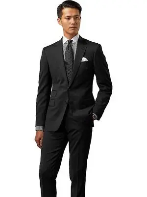 Ralph Lauren Gregory Hand-tailored Wool Serge Suit - Black
