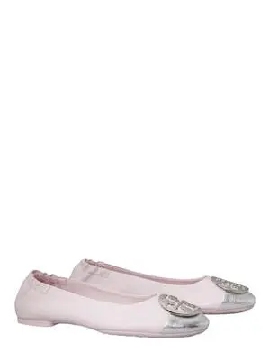 Tory Burch Tory Burch Claire Cap-Toe Ballet Flat Light Lavender / Silver