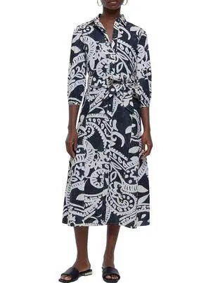 RIVER ISLAND Shelly Tie Waist Shirtdress