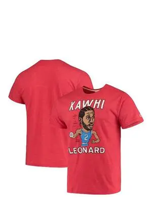 HOMAGE Kawhi Leonard La Clippers Caricature Tri-blend T-shirt - Red