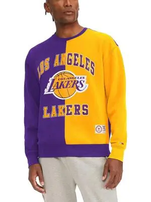 Tommy Hilfiger Tommy Jeans Los Angeles Lakers Keith Split Pullover Sweatshirt Purple