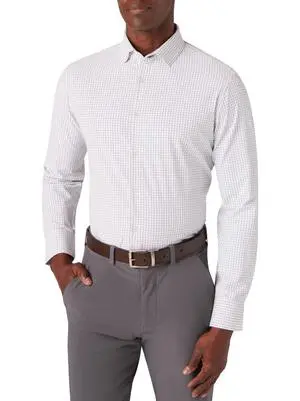 Mizzen+main Leeward Trim Fit Tattersall Button-up Shirt - White