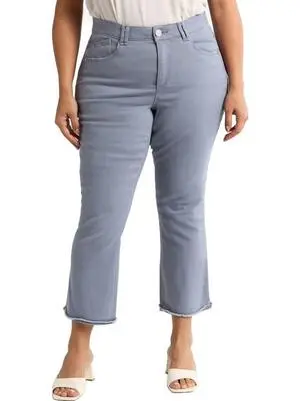 Wit & Wisdom Frayed High Waist Ankle Pants - Blue Shadow