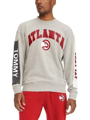Tommy Hilfiger Atlanta Hawks James Patch Pullover Sweatshirt - Gray