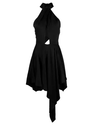 Stella McCartney Asymmetric Halterneck Dress - Black