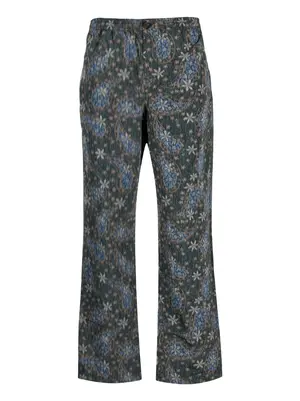 SOULLAND Soulland Floral-Paisley Trousers