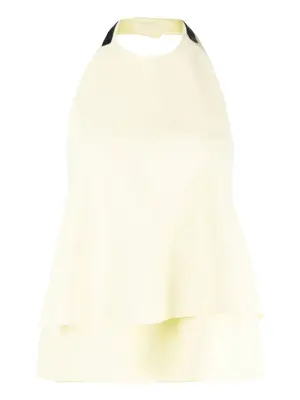 JIL SANDER Halterneck Open-back Top - Yellow