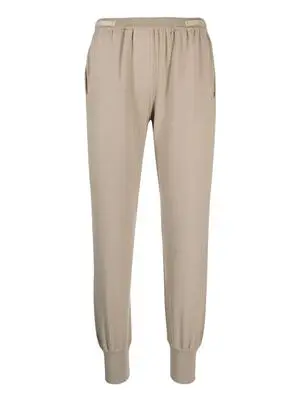 TOM FORD Cashmere-blend Track Pants With Leather Trim - Neutrals
