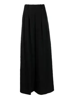 NISSA High-waisted Flared Trousers - Black