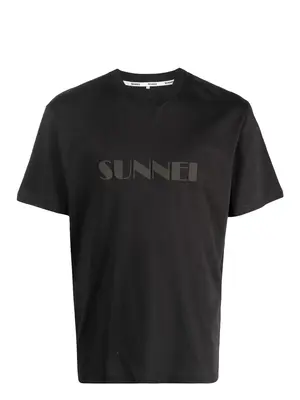 Sunnei Logo-print Cotton T-shirt - Black