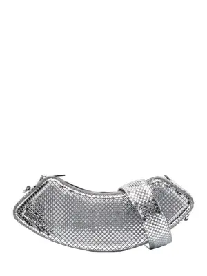 Gcds Comma Medium Mirror Shoulder Bag - Silver