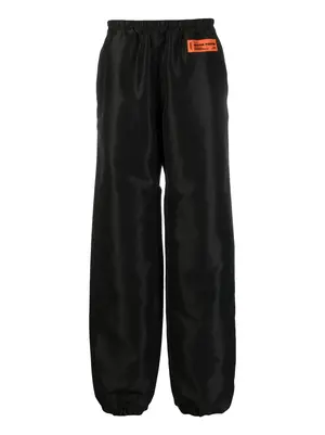 Heron Preston Logo-patch Wide-leg Trousers - Black