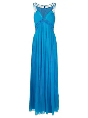 ALBERTA FERRETTI Alberta Ferretti Cornely Embroidered Silk Maxi Dress