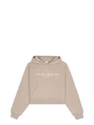 SPORTY & RICH Ny Health Club Cropped Hoodie - Grey