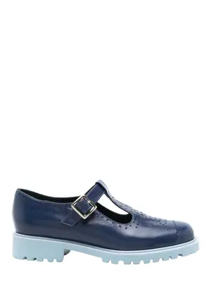 STUDIO CHOFAKIAN Faisal Leather Mary Janes - Blue