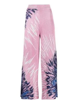 HAYLEY MENZIES Metallic Tie-dye Jacquard Knit Culottes - Pink