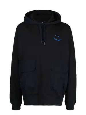 Paul Smith Logo-embroidered Hoodie - Black