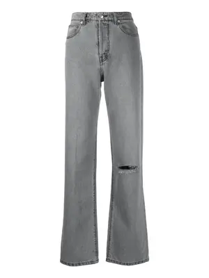 Zadig&Voltaire Distressed Straight-leg Jeans - Grey