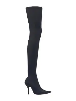 Balenciaga Knife Jersey Over-the-knee Pumps - Black