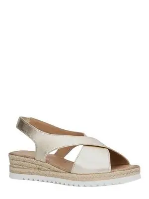 Aquatalia Aquatalia Adelina Crisscross Slingback Sandal Platinum