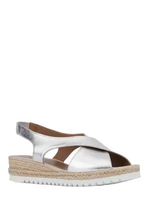 Aquatalia Adelina Crisscross Slingback Sandal - Silver