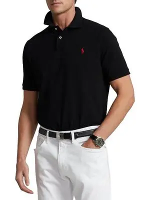 Polo Ralph Lauren The Iconic Mesh Polo Shirt - Black Marl Heather