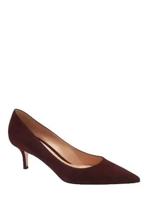 GIANVITO ROSSI Pointed-toe Kitten Heel Pump - Royale