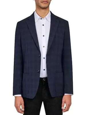 W.R.K Checked Sport Coat - Navy