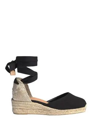 CastaÑer Carina 3 Espadrille Wedge Sandals Black