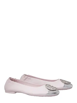 Tory Burch Tory Burch Claire Cap-Toe Ballet Flat Light Lavender/silver