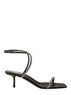 Saint Laurent Nuit Sandal - Nero & Greige