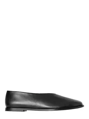Cos Leather Ballet Flats Black